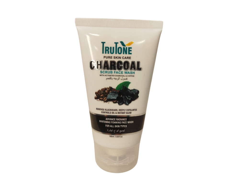 TruTone Charcoal Scrub Face Wash 100ml | Farah's Beauty Salon